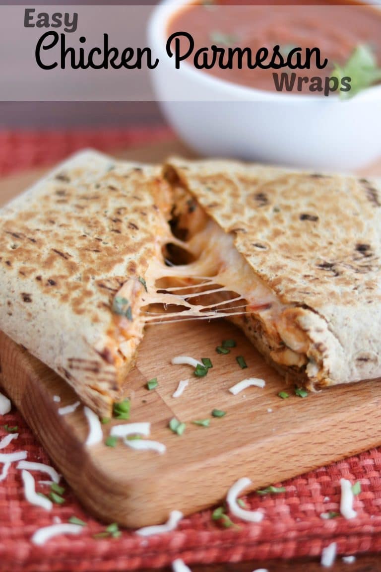 Easy Chicken Parmesan Wraps - Two Healthy Kitchens
