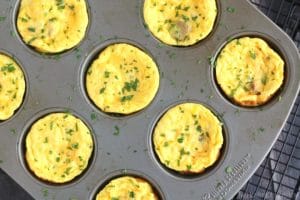 Mini Crustless Quiche Cups with Sausage and Cheese - Two Healthy Kitchens