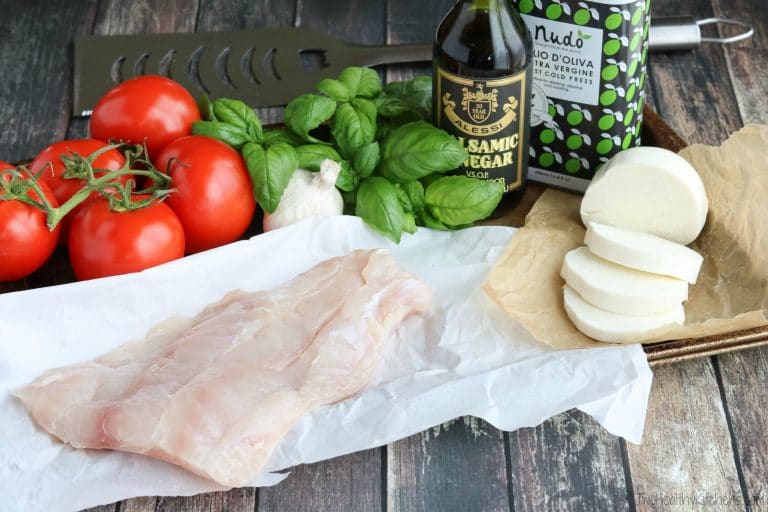 Caprese Grilled Fish - Two Healthy Kitchens