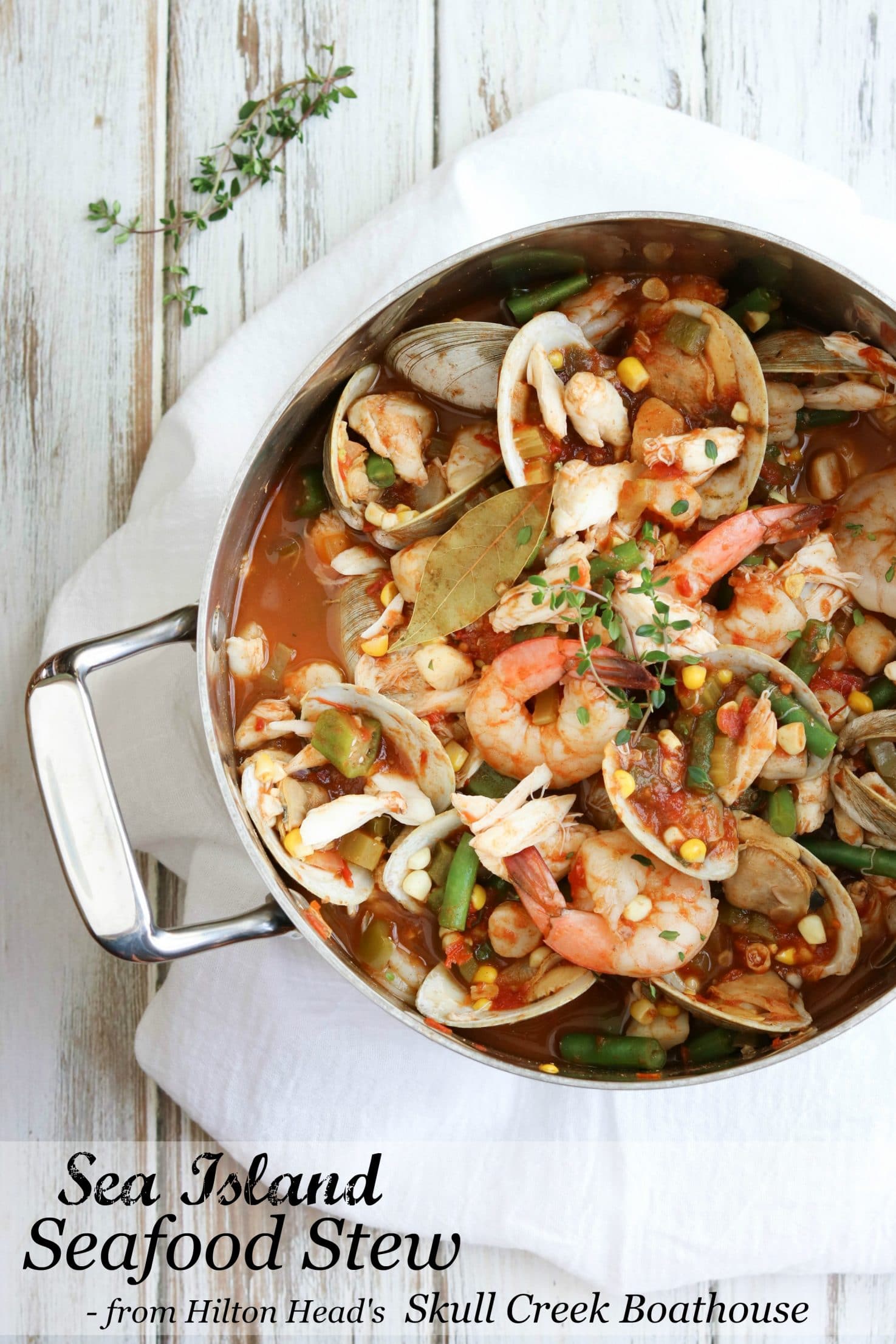 Sea Island Seafood Stew from Skull Creek Boathouse - Two Healthy Kitchens