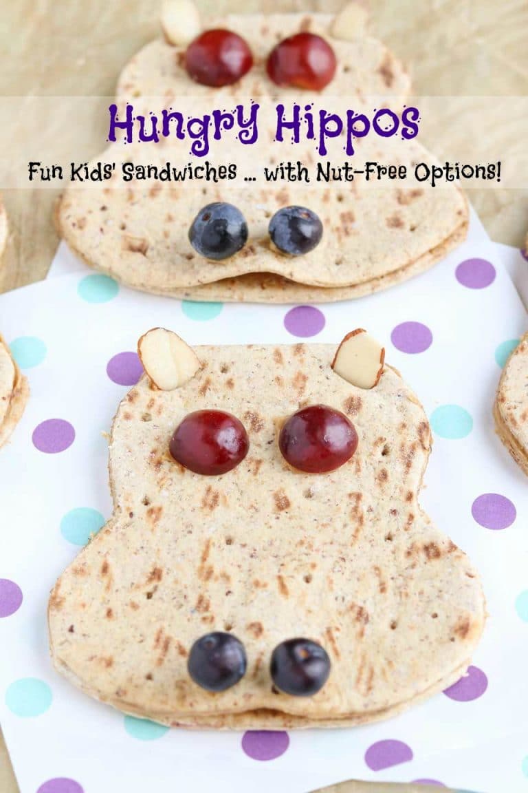 Hungry Hippos (Fun Sandwich Recipe for Kids) - Two Healthy Kitchens