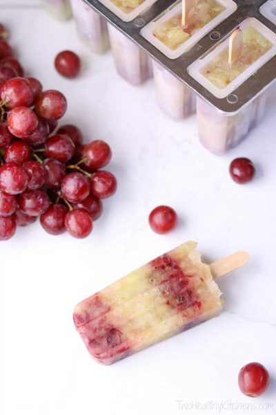 Frozen Grapes on a Stick (Easiest-Ever Grape Popsicles) - Two Healthy ...
