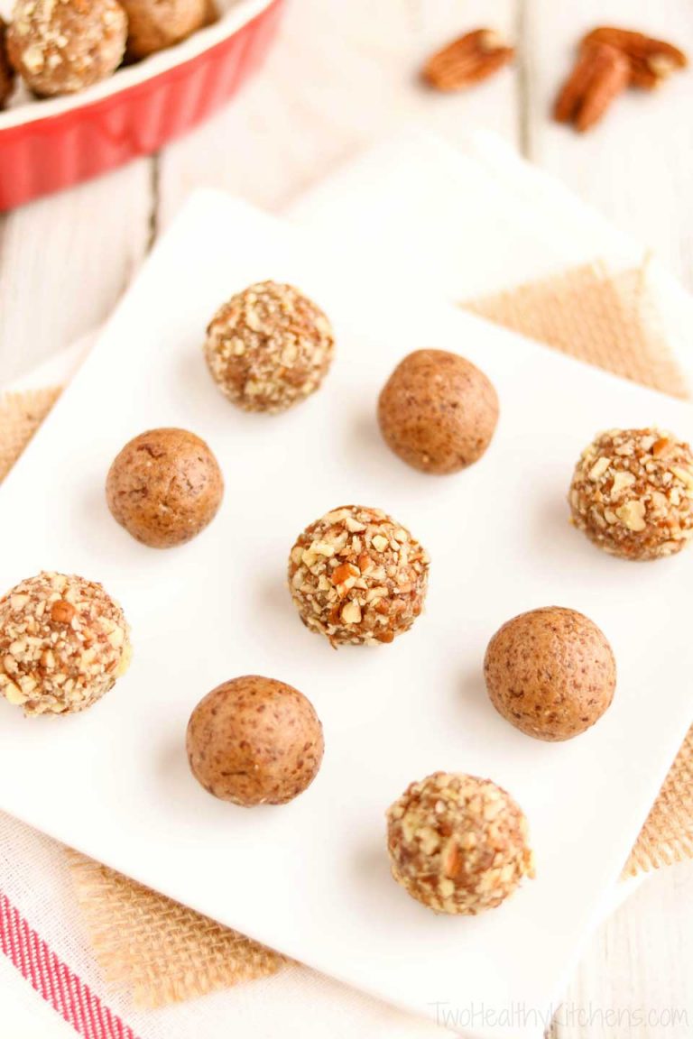 No-Bake Gingerbread Date Balls - Two Healthy Kitchens