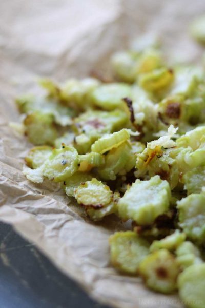 Parmesan Roasted Broccoli Stalks - Two Healthy Kitchens