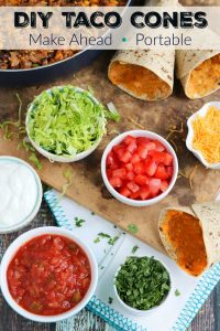 DIY Ta-Cones: Fun, Healthy & Portable Taco Cones - Two Healthy Kitchens