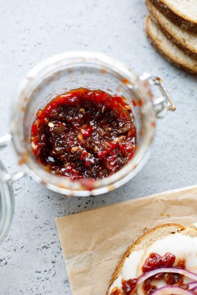 Sweet and Spicy Pepper Relish - Two Healthy Kitchens