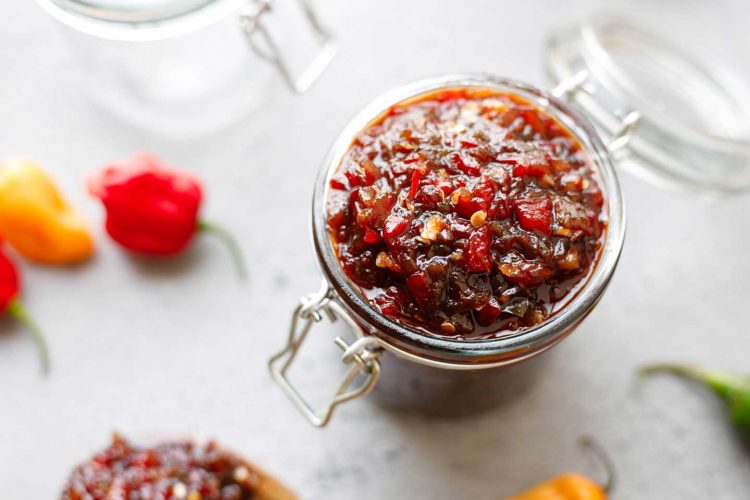 Sweet and Spicy Pepper Relish - Two Healthy Kitchens