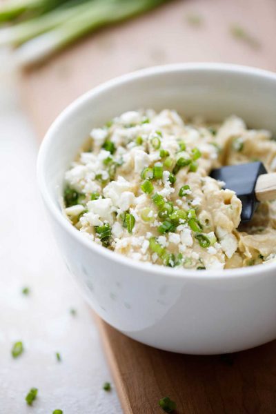 Easy Christmas Appetizer "Hummus Wreath" - Two Healthy Kitchens