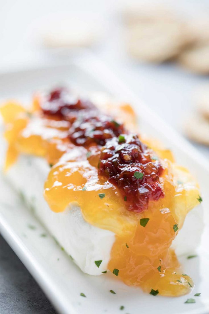 Sweet and Spicy Cream Cheese Dip - Two Healthy Kitchens