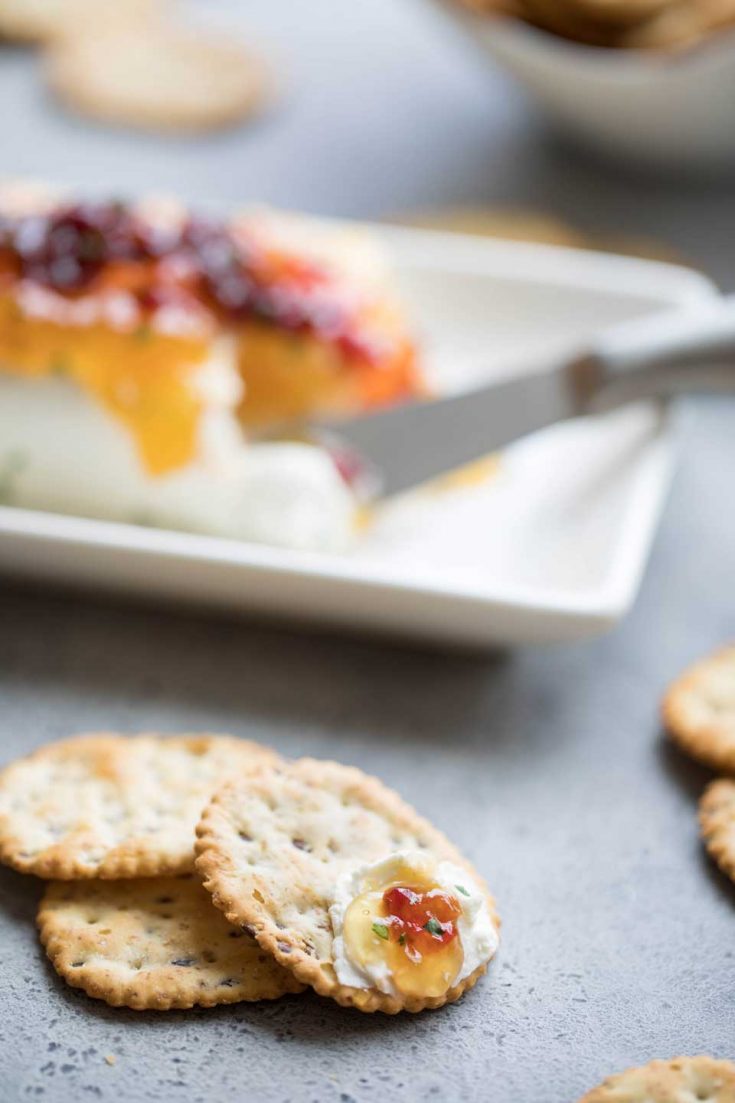 Sweet and Spicy Cream Cheese Dip - Two Healthy Kitchens