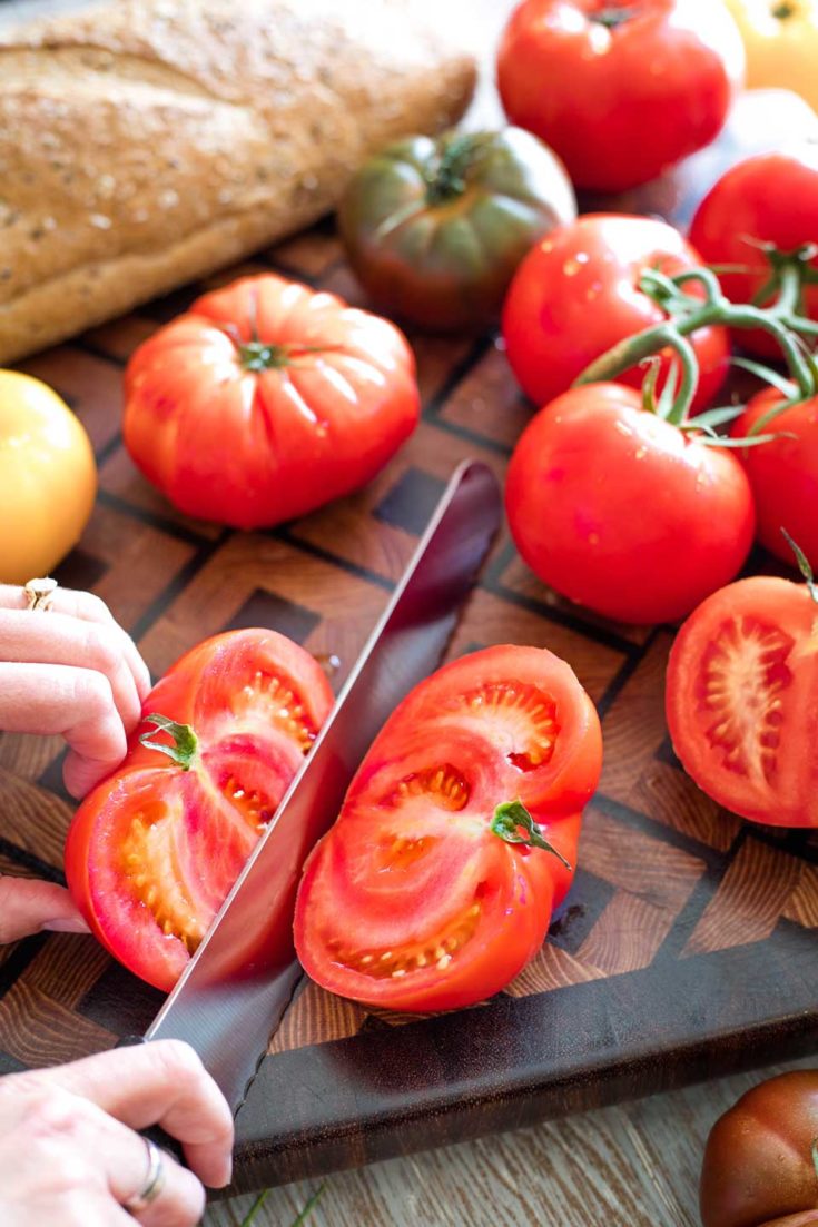 The Best Open-Faced Tomato Sandwich - Two Healthy Kitchens