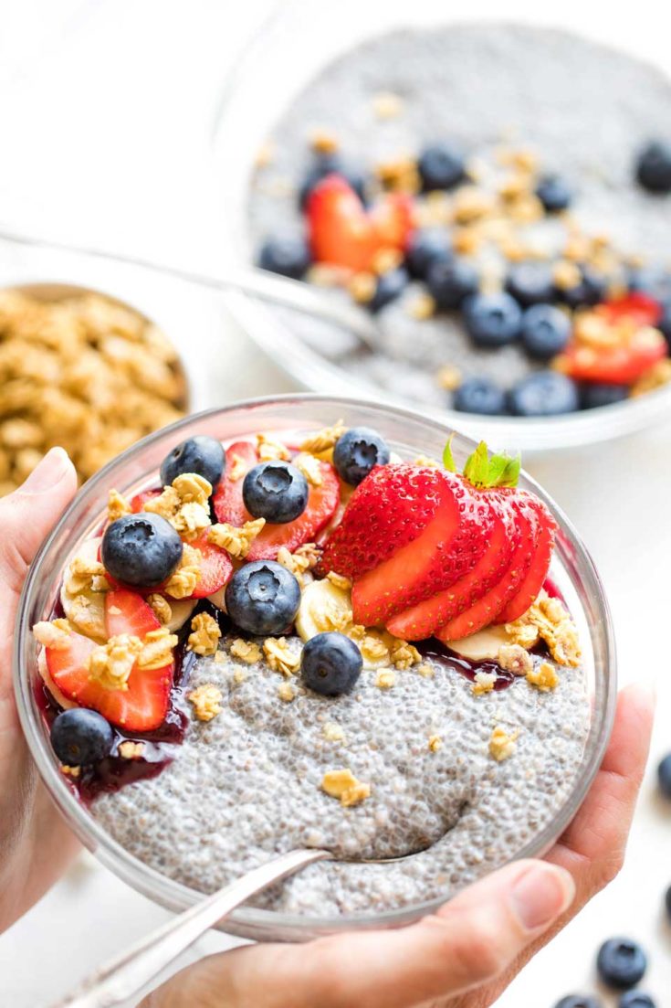 Chia Pudding with Coconut Milk and Berries - Two Healthy Kitchens