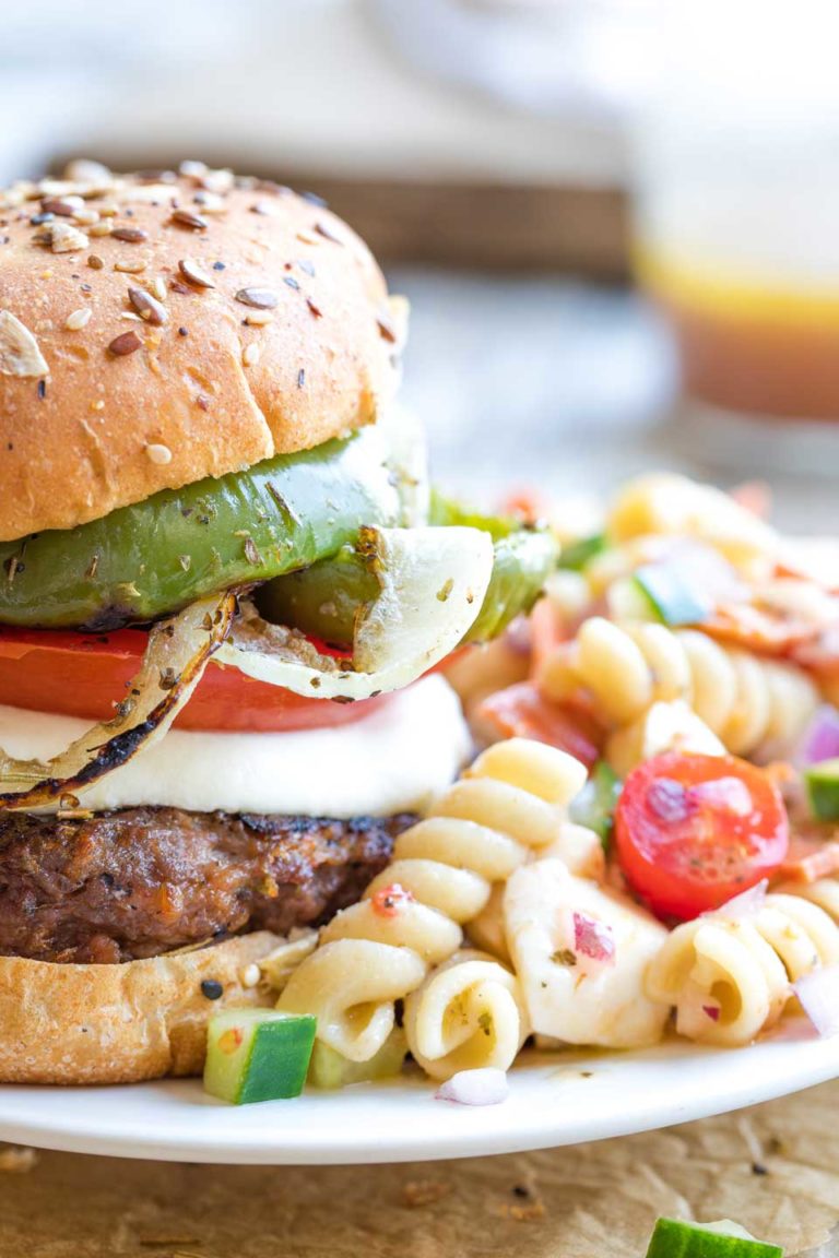 Italian Grilled Hamburgers - Big Flavor & So Easy! | Two Healthy Kitchens