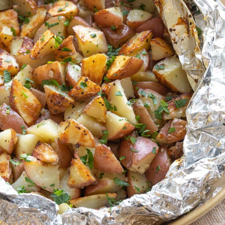 Grilled Potatoes (in Foil) - Two Healthy Kitchens