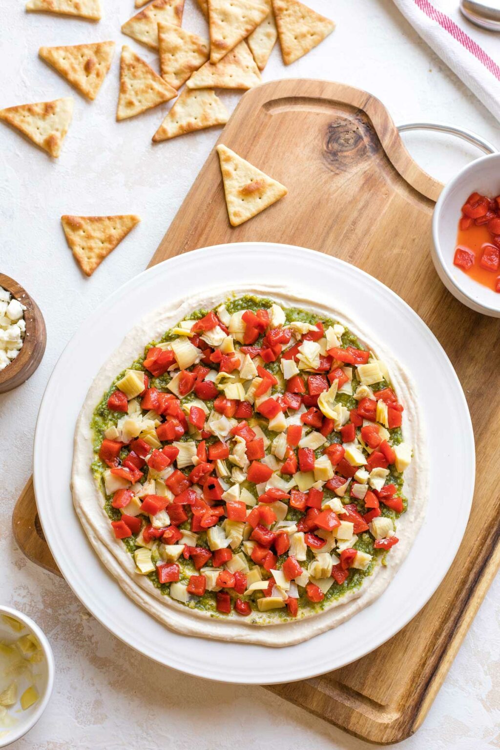 Layered Pesto Appetizer Dip: Under 10 Minutes but SO Impressive!