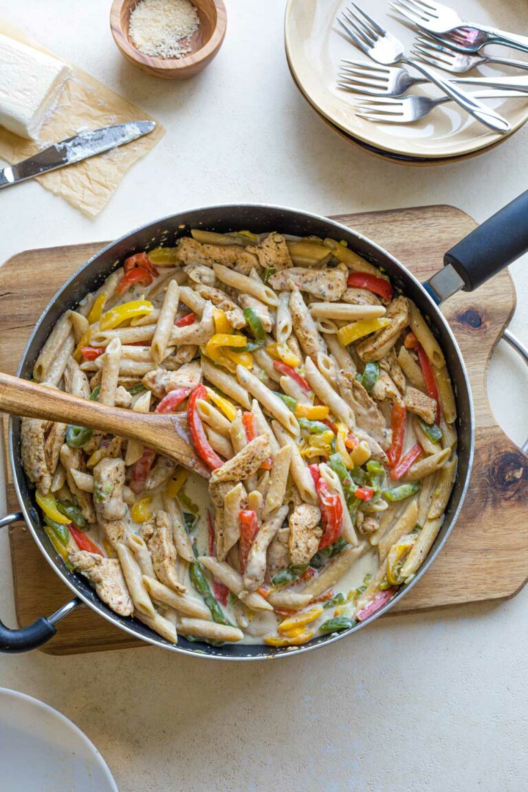 Rasta Pasta Recipe: Easy, One Pot Jamaican Jerk Chicken Pasta
